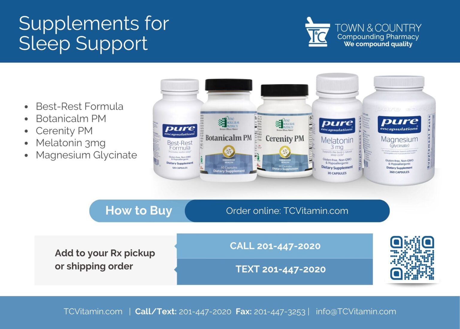 Supplements for Sleep Support - Town & Country Compounding